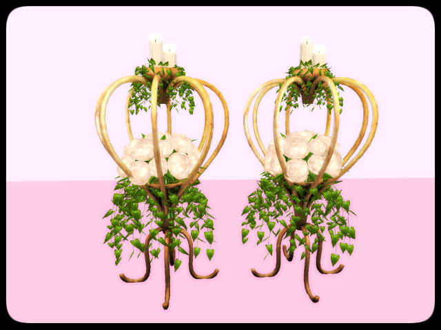 Second Life Marketplace - [AE] Wedding Store - Roses in Heart Cage Yellow